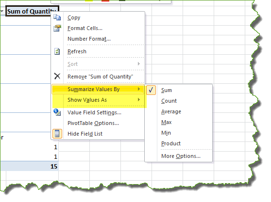  How To Remove Sum Of Quantity In Pivot Table Excel Brokeasshome